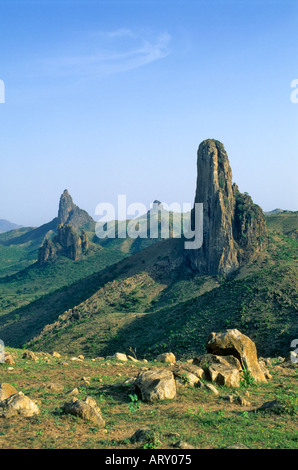 Kapsiki peak, Volcanic plugs near Rhumsiki, Mandara Mountains, Cameroon ...