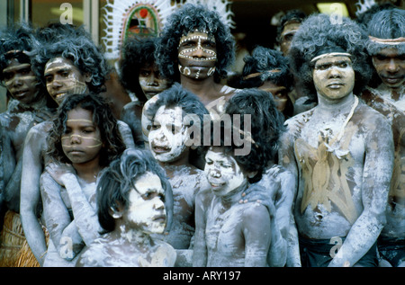 Aboriginal children in the Australian outback, Murray Downs, Northern ...