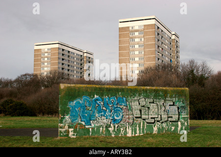 Weston tower blocks Southampton England UK Stock Photo - Alamy