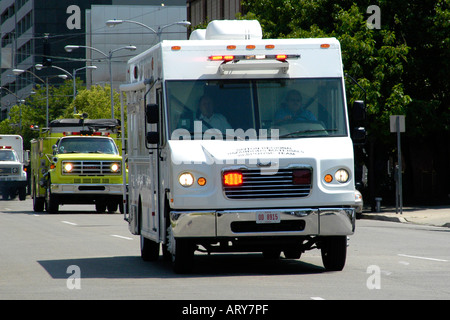 A Hazardous Materials Response Unit vehicle parked on the Rosebank ...