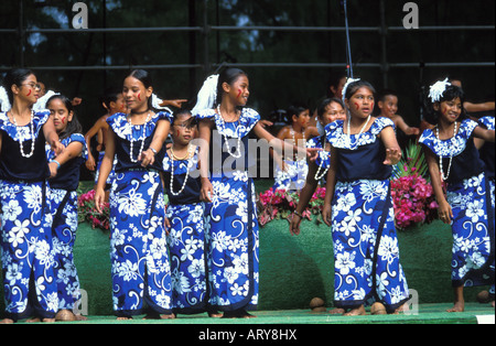 Hula style dancers perform at the annual Rain Tree Festival on the ...