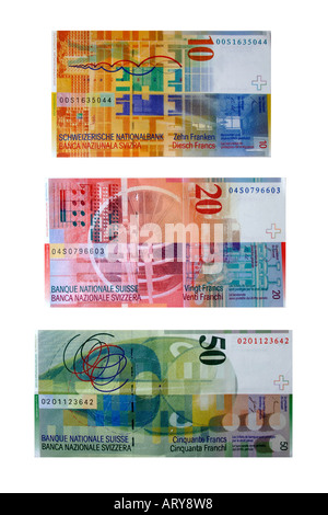 Twenty Swiss Franc note against a awhite background Stock Photo - Alamy