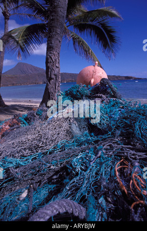 Discarded fishing nets entangle in coral or wash up on beaches and harm ...