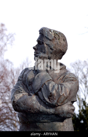Rupert Brooke statue, Rugby, Warwickshire, UK Stock Photo - Alamy