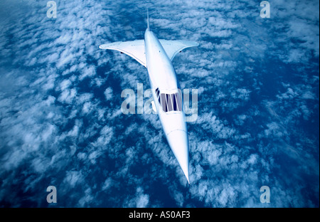 Concorde flying supersonic at high altitude Stock Photo - Alamy