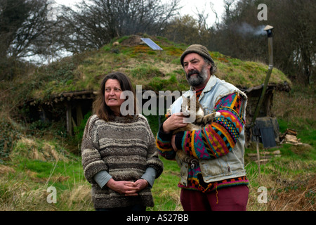 Roundhouse built by Emma Orbach at the eco village of Brithdir Mawr ...