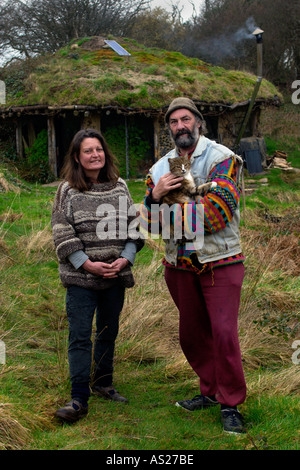 Roundhouse built by Emma Orbach at the eco village of Brithdir Mawr ...