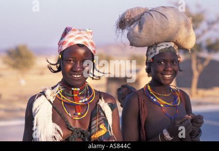 Opuwo Zemba Dhimba woman in tribal costume with adornments Angolan ...