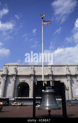 Flags flying : Union Station, Washington , Railroad stations, Flagpoles ...