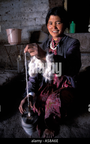 Indian woven textile, Ladakh, Jammu & Kashmir, India Stock Photo - Alamy
