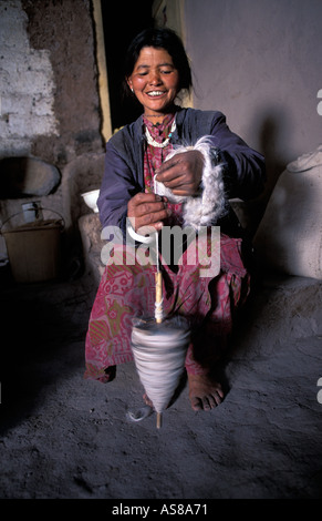 Indian woven textile, Ladakh, Jammu & Kashmir, India Stock Photo - Alamy
