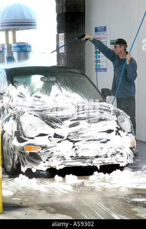 Automobile going through the car wash Stock Photo - Alamy