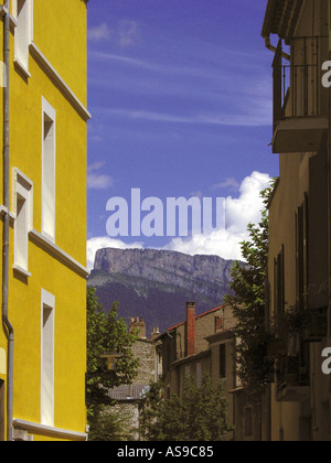 france drome valley of the river drome die village Stock Photo - Alamy