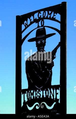 Welcome Sign Tombstone Arizona Stock Photo: 14300628 - Alamy