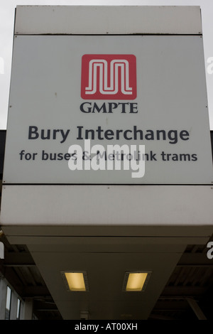 The bus station at Bury Interchange Stock Photo - Alamy