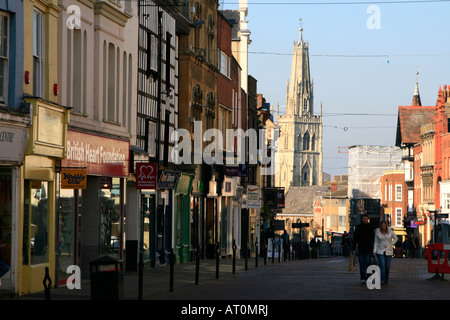 gloucester town city centre high street eastgate shopping england uk ...