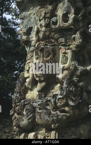 Mayan stela at Copan Honduras Stock Photo - Alamy