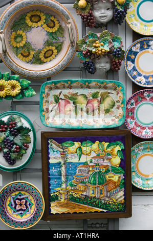 Positano Amalfi Coast Italy Gift shops in the narrow streets Stock ...