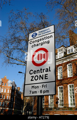 Congestion Charging sign, London, Britain, UK, Congestion Charge sign ...
