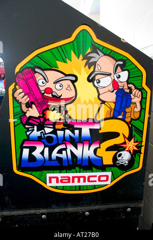 A NAMCO Point Blank Arcade Machine (1994) on display in a media museum ...