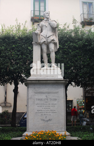 A statue of Torquato Tasso, an Italian poet of the 16th century, born ...