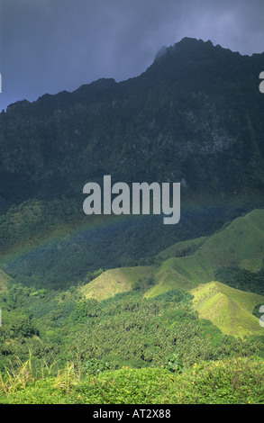 Hanavave range Fatu Hiva Marquesas Islands French Polynesia Stock Photo ...
