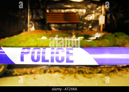 Forensic students simulated murder scene Stock Photo - Alamy