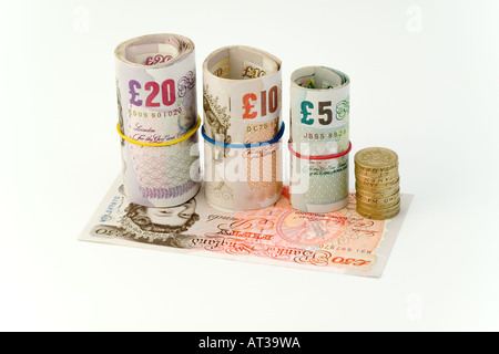 British banknotes in various denominations Stock Photo - Alamy
