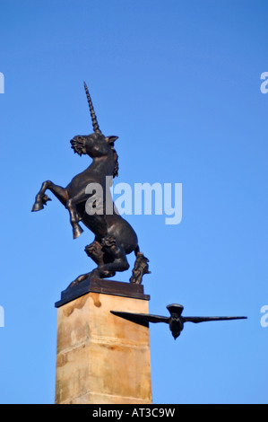 Falcon Square Unicorn Statue Inverness City Stock Photo - Alamy