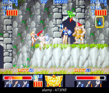 Magic Sword Heroic Fantasy Capcom 1990 vintage arcade videogame screenshot - Editorial Use Only ...