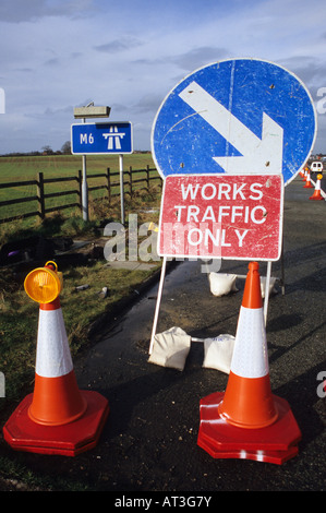 M6 motorway sign at Junction 17 Sandbach Cheshire UK Stock Photo - Alamy