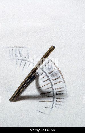 Sundial covered with sand Stock Photo - Alamy