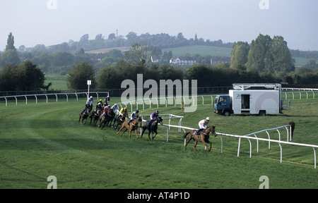 Horses racing at Stratford Races, Warwickshire, England, UK Stock Photo ...