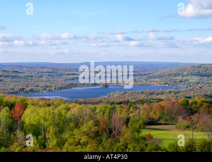 Lamoka and Waneta Lakes in the Finger Lakes region of New York State ...