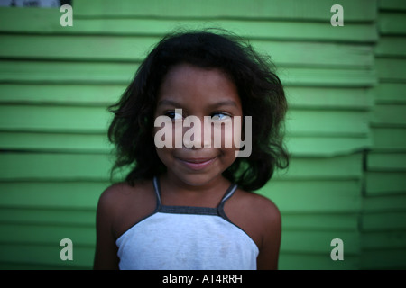 Portrait of a displaced girl in the slums of Colombia Stock Photo - Alamy
