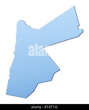 Shape of the Country of Jordan Stock Photo - Alamy
