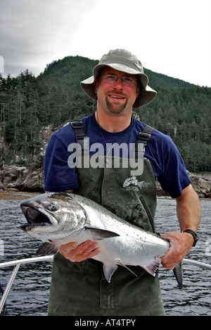 A fine chinook salmon from Fame Point in Kano Inlet on the west coast ...