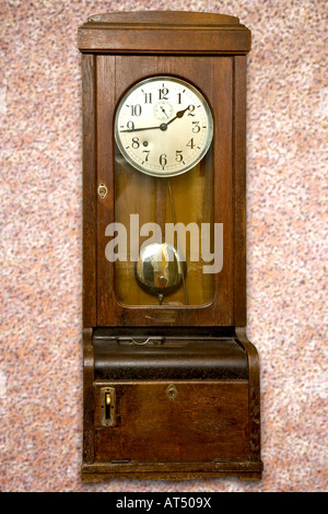 Old time punch clock Stock Photo - Alamy