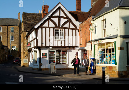 Sherborne market town centre high street dorset england Stock Photo - Alamy