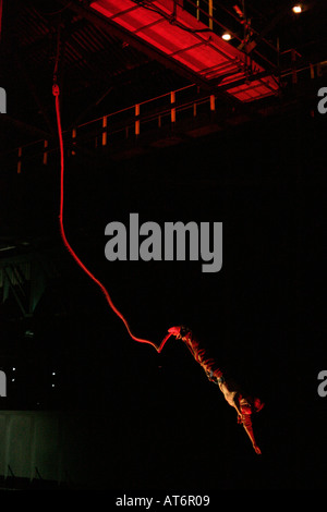 INDOOR BUNGEE JUMPING ROTHERHAMPTON Stock Photo - Alamy