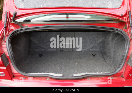 open empty boot of an alfa romeo 156 saloon car northern ireland uk ...