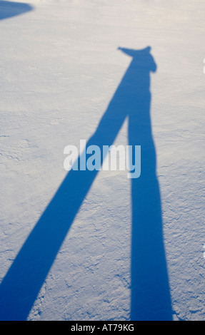 Human shadow on fresh snow, Andes, Ecuador Stock Photo - Alamy
