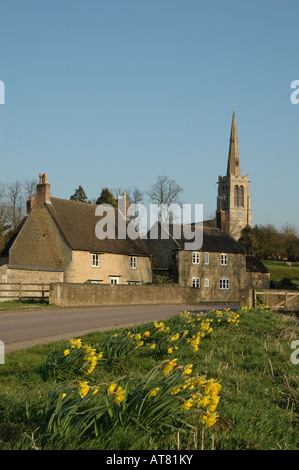 St Nicholas church, Bulwick village, Northamptonshire, England, UK ...