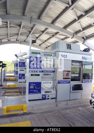 M6 toll road payment booths with cash & cards lanes or card only lane ...