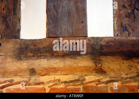 Medieval timber framed house sill beam with Bridal Scarf joint and ...