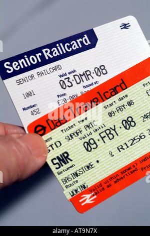 Senior Railcard for Railway reduced cost travel Stock Photo - Alamy