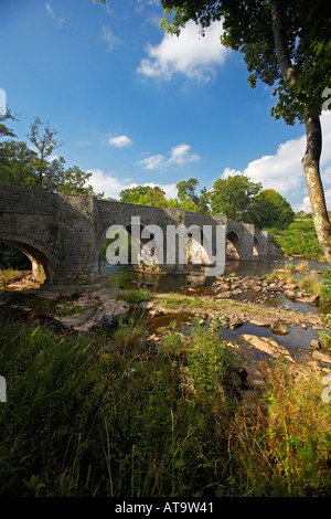 The River Usk and Llangynidr Bridge in the Brecon Beacons National Park ...