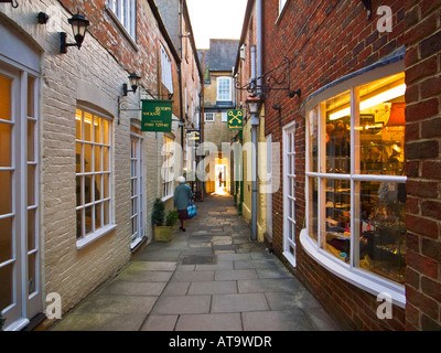 Shops in The Ginnel in Devizes UK Stock Photo - Alamy