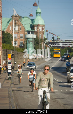 Copenhagen Denmark Cyclists on Torvegade Christianshavn Stock Photo - Alamy