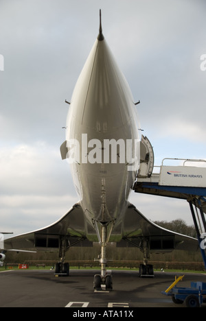 Concorde G-BOAC on display at Manchester Airport viewing area before it ...